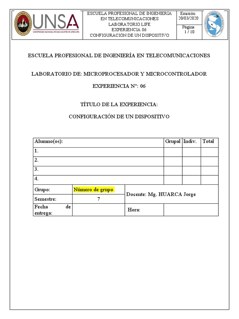 Lab06 - Configuración Dispositivo | PDF