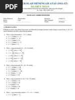 Soal MTK Kelas 10 Semester 1 | PDF