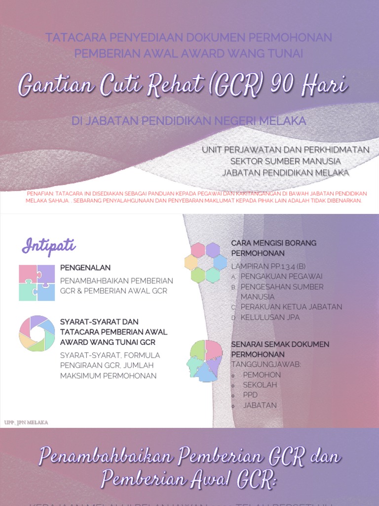 Tatacara Pengeluaran Awal Gcr 2023 | PDF