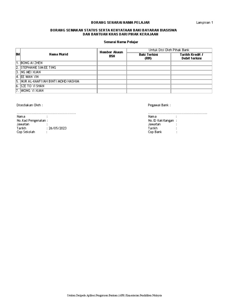 Semak Kredit Baru Cetak BKP - CFM | PDF