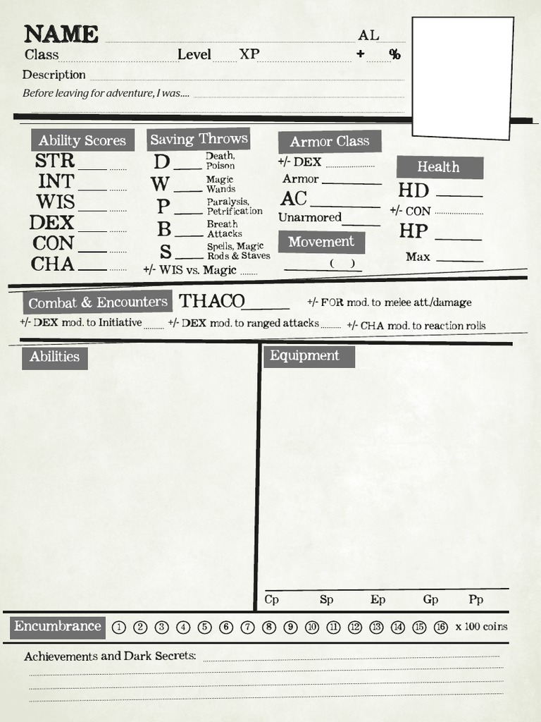Knock2 CharacterSheet | PDF