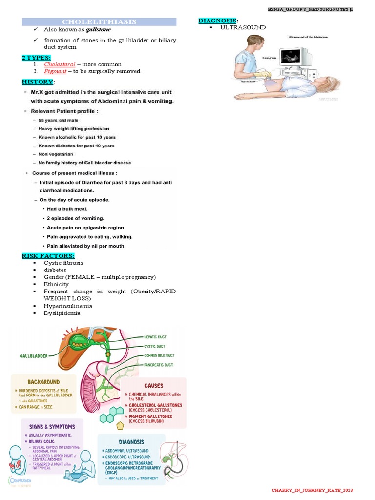 CHOLELITHIASIS | PDF | Medical Specialties | Clinical Medicine