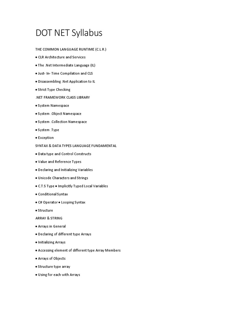 Dot Net Toc Induction Program Pdf Class Computer Programming Method Computer Programming