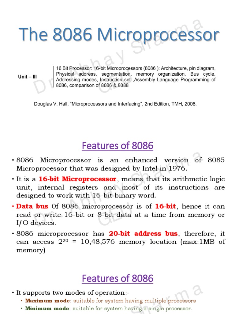 8086 Microprocessor | PDF