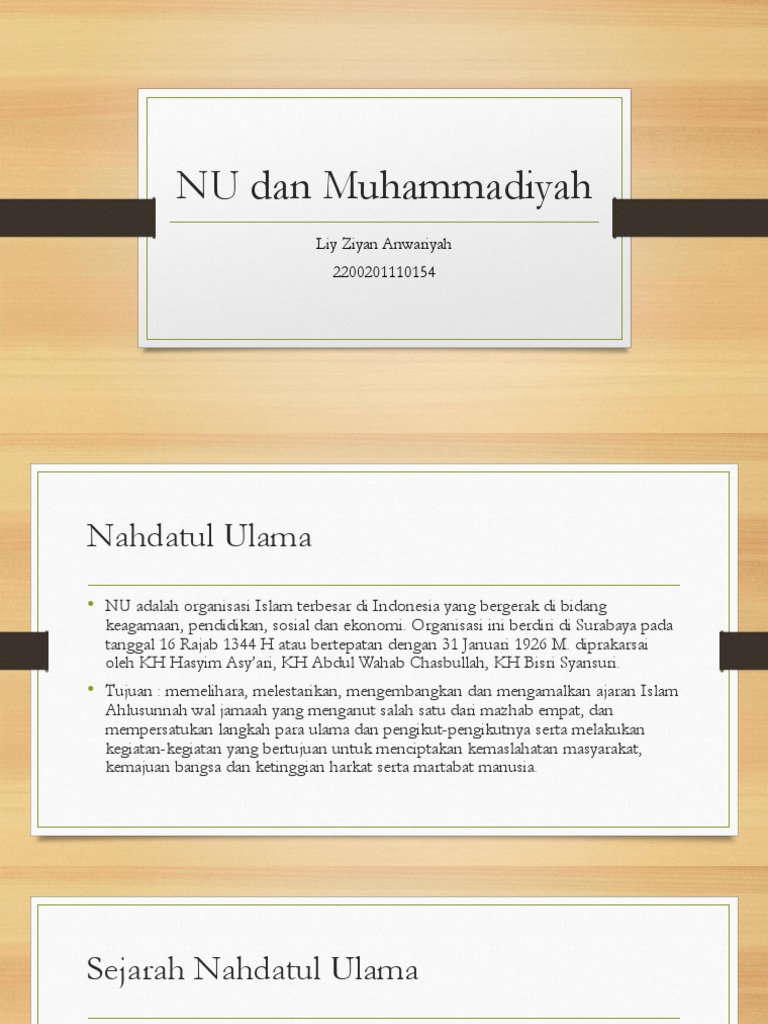 Sejarah dan Peran NU dan Muhammadiyah | PDF | Karier & Perkembangan