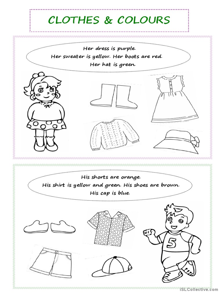 Clothes & Colours | PDF | Games & Activities | Language Arts & Discipline
