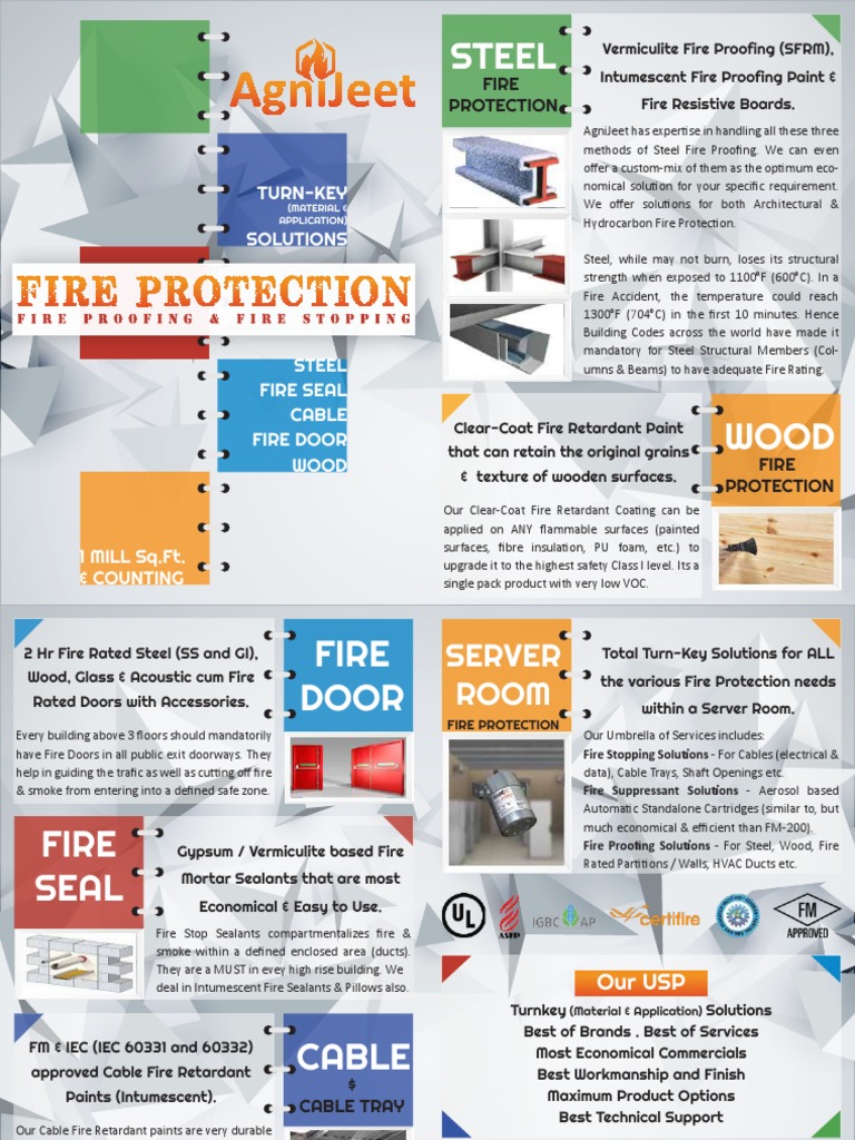Fire Protection (Steel, Wood, Cable, Fire Door etc.)-AgniJeet.pdf | PDF ...
