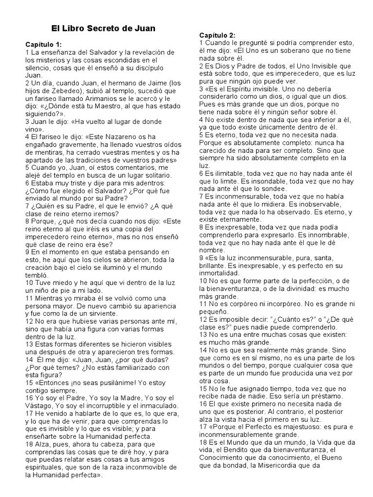 El Libro Secreto de Juan | PDF | Cristo (título) | Alma