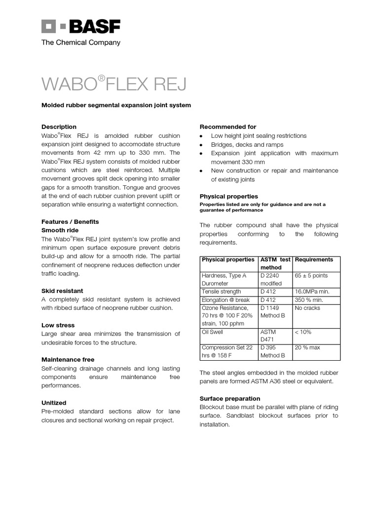 WaboFlex REJ DS | PDF