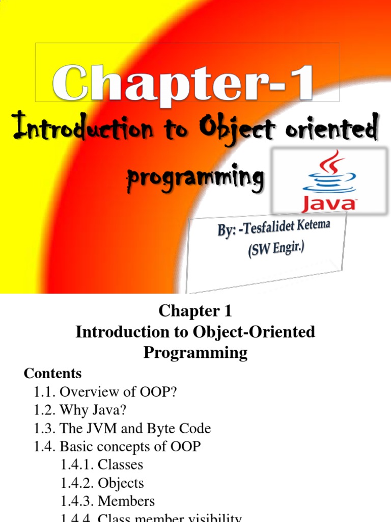 Chapter 1 | PDF | Class (Computer Programming) | Method (Computer Programming)