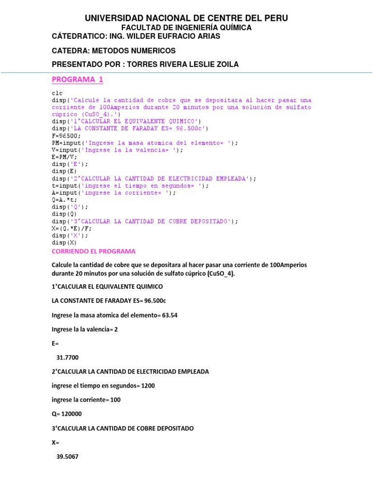 10 Ejercicios de Matlab | PDF | Ciencia computacional | Objetos matemáticos