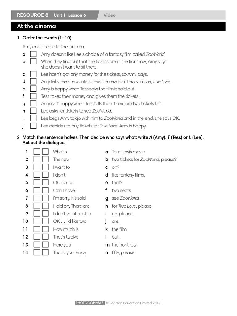 Teachers Resource Book Resource 8 Lesson 1 8 | PDF