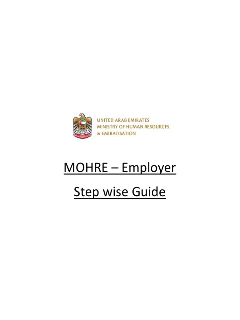 Mohre Employer Manual | PDF | Employment | Software