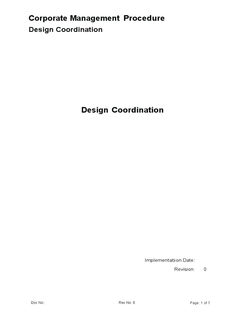 Design Coordination Procedure | PDF | Art