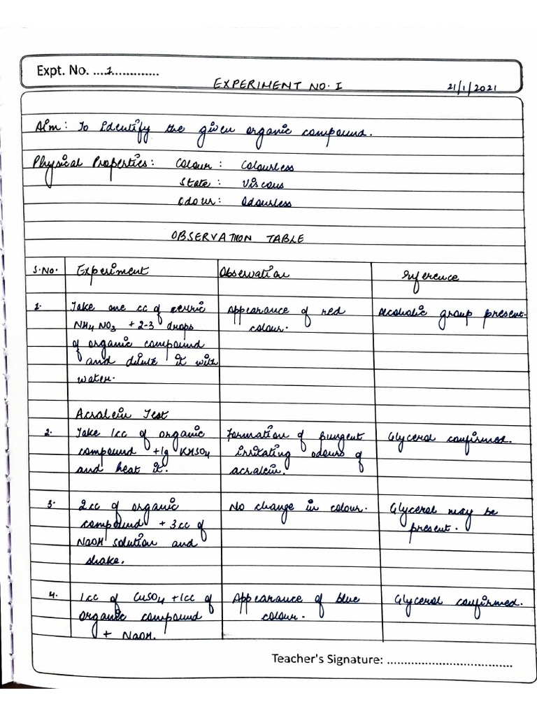 Chemistry Practical | PDF