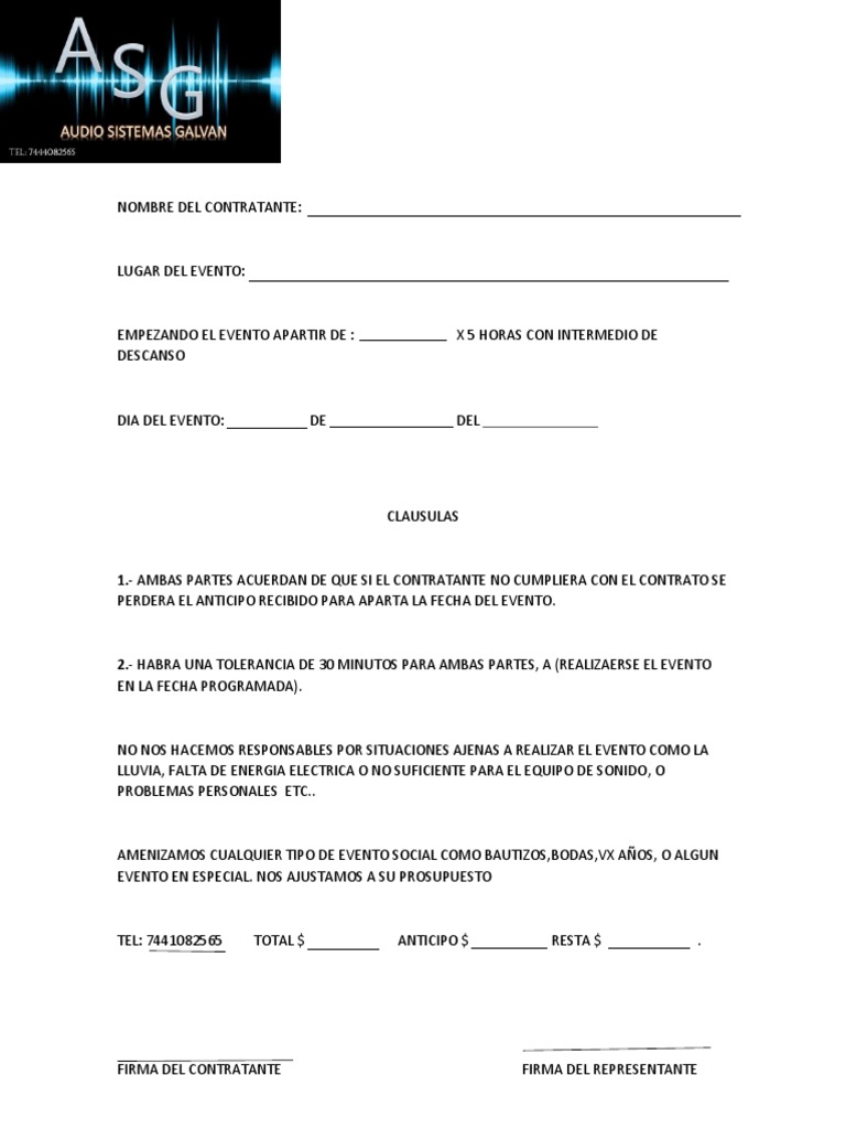 Hoja de Contrato Asg | PDF