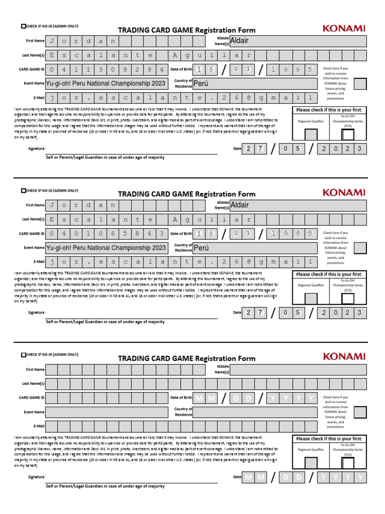 KDE - RegistrationSheet 2023 | PDF