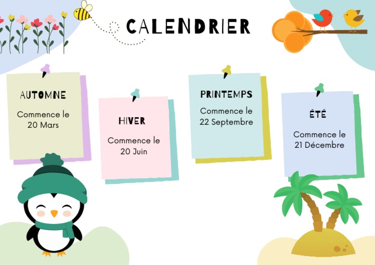 Calendario en Francés | PDF
