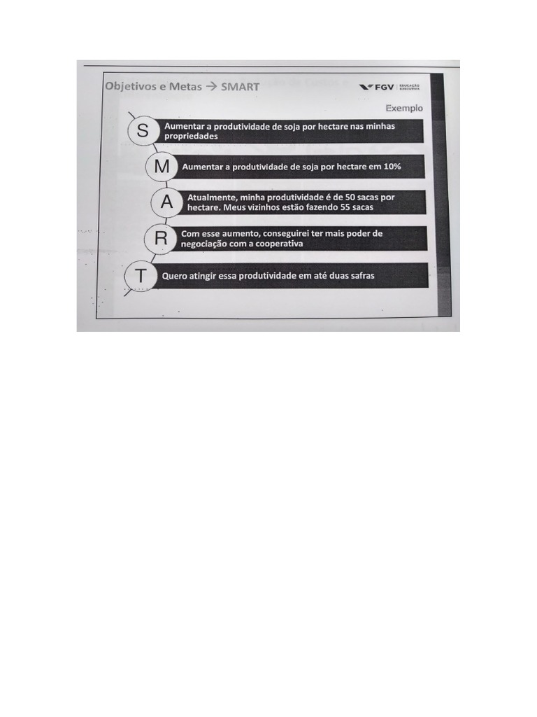 Objetivos e Metas Smart | PDF