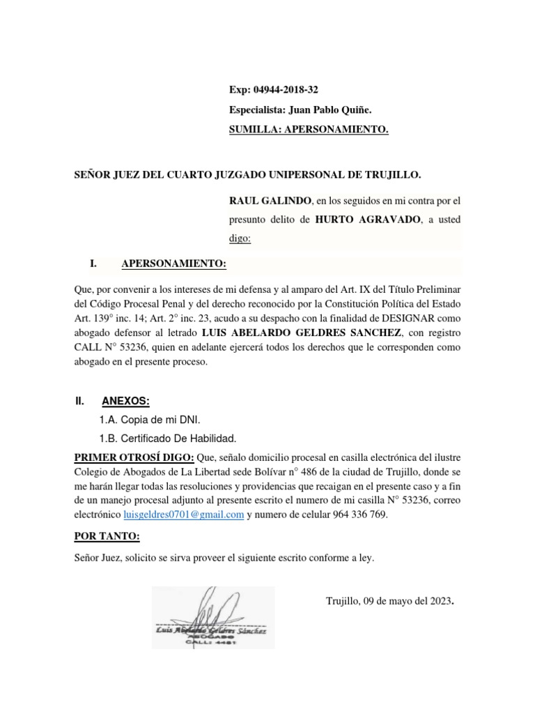 Raul Galindo - Apersona | PDF | Derecho