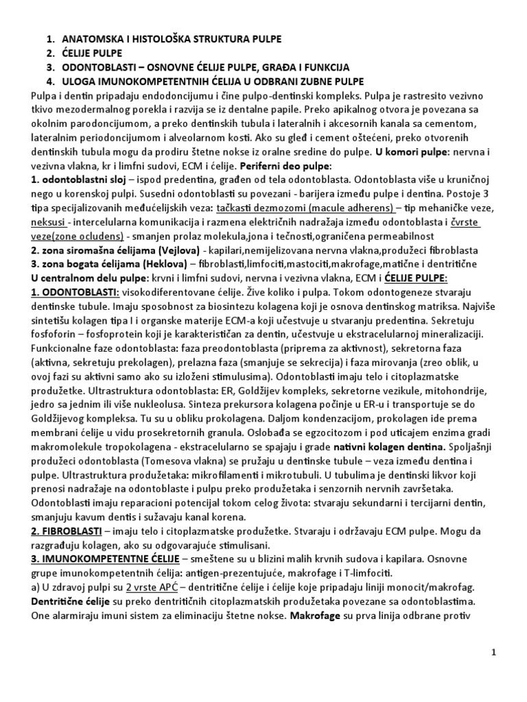 Endodoncija Skripta | PDF