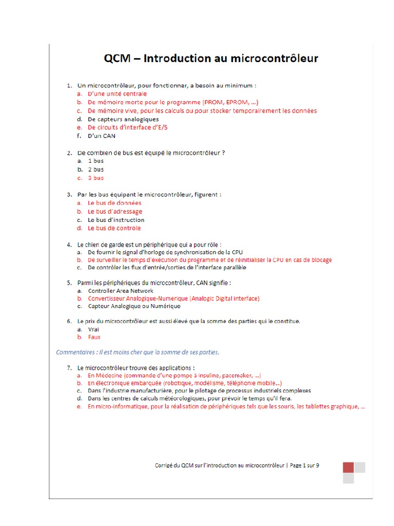 qcm revision | PDF