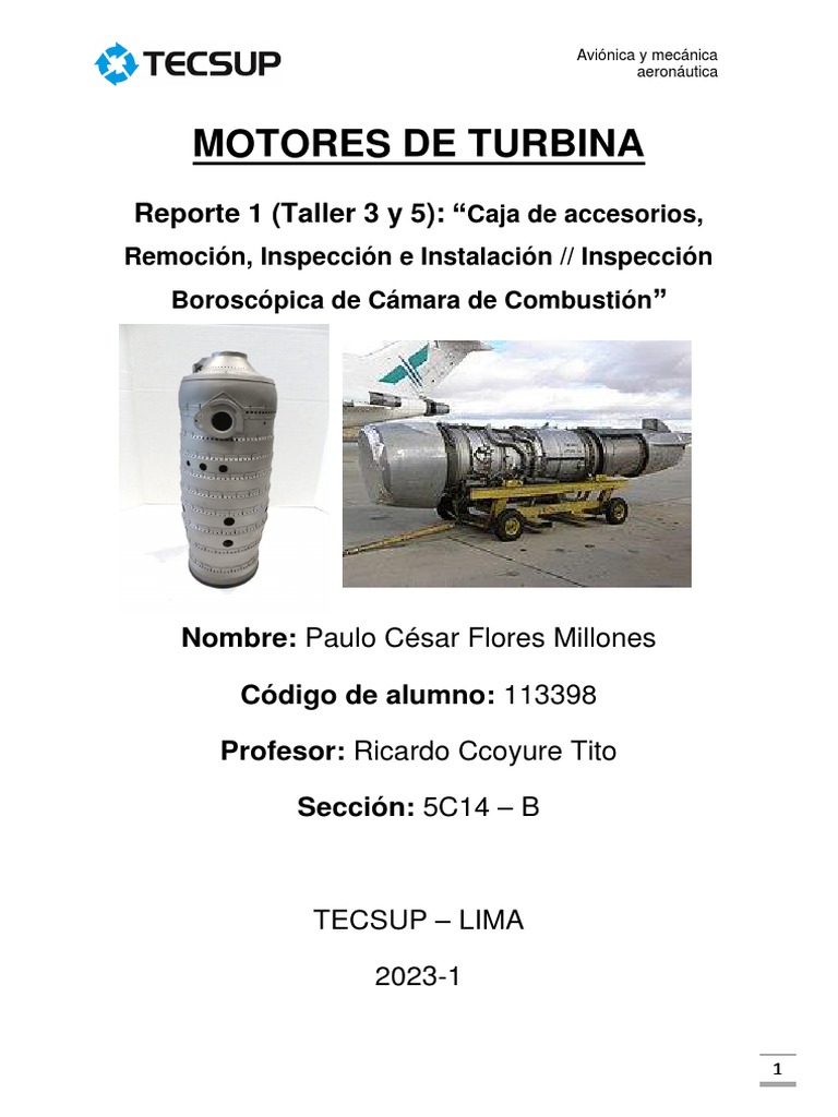 Taller de Motores de Turbina | PDF | Combustión | Máquinas