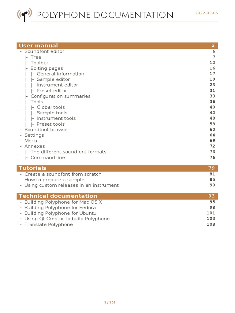 Polyphone Documentation | PDF | Synthesizer | Sampling (Signal Processing)