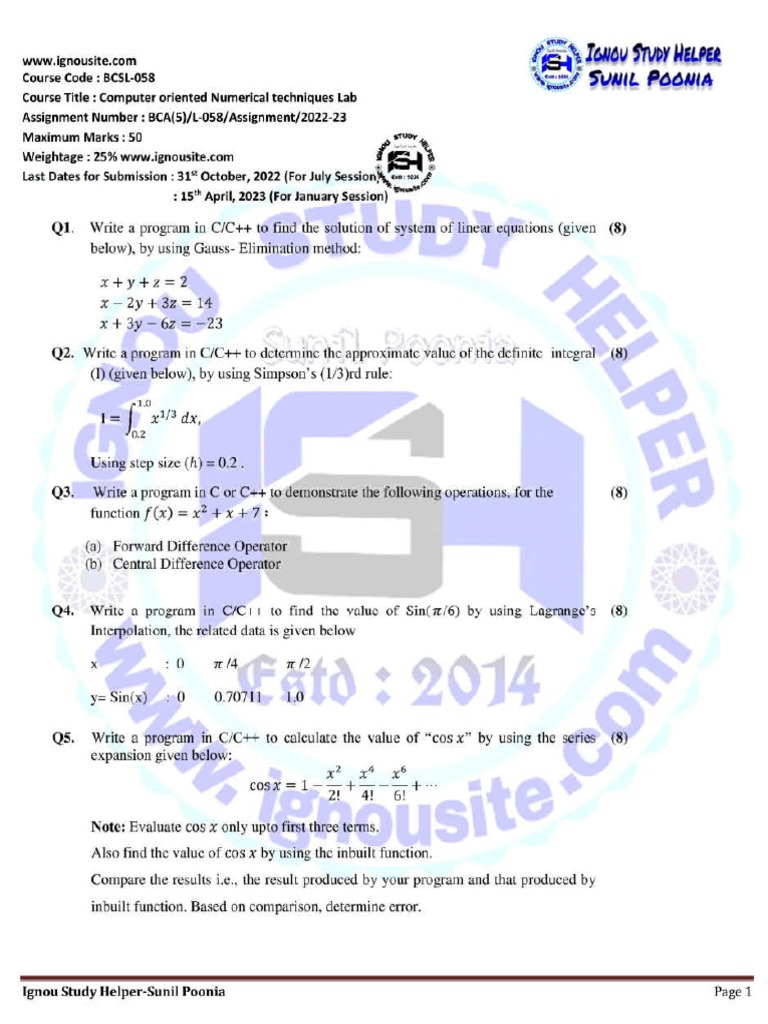 BCSL-058 (2022-23) Complete | PDF