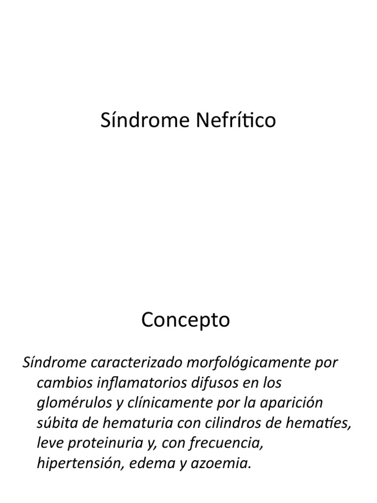 Sindrome Nefritico | PDF | Nefrología | Epidemiología