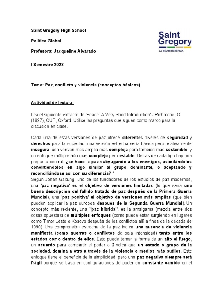 Amanda, 11, TC7 Política Global | PDF | Política