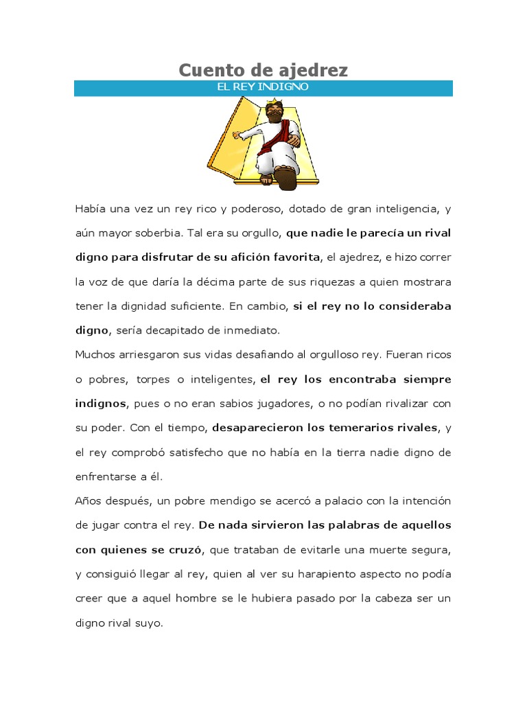 Cuentos De Ajedrez Pdf Ajedrez Juegos De Mesa