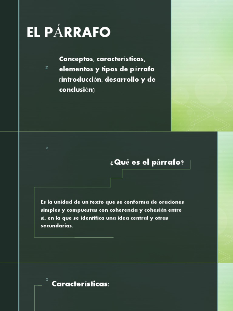 Tipos y características del párrafo | PDF | Párrafo | Cognición