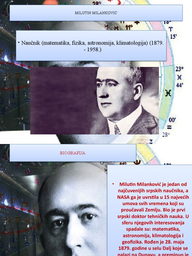 Milutin - Milanković Prezentacija Andreja 8-5 | PDF