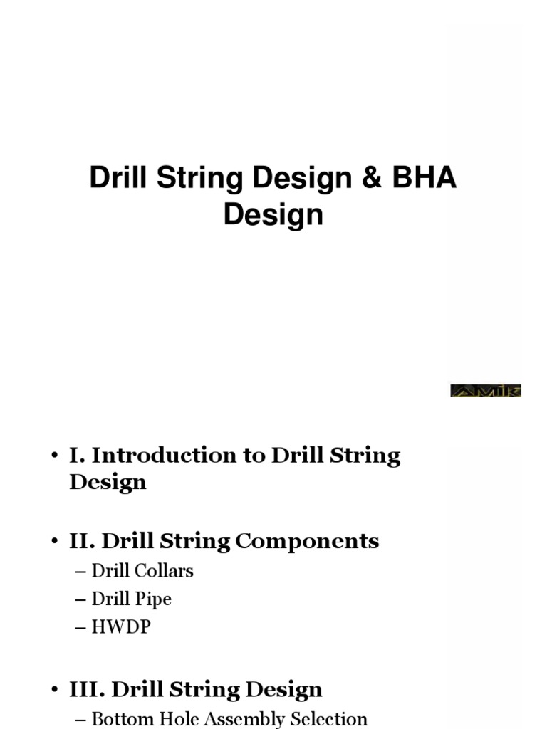Drill String Design BHA Design | PDF | Deformation (Engineering) | Strength Of Materials
