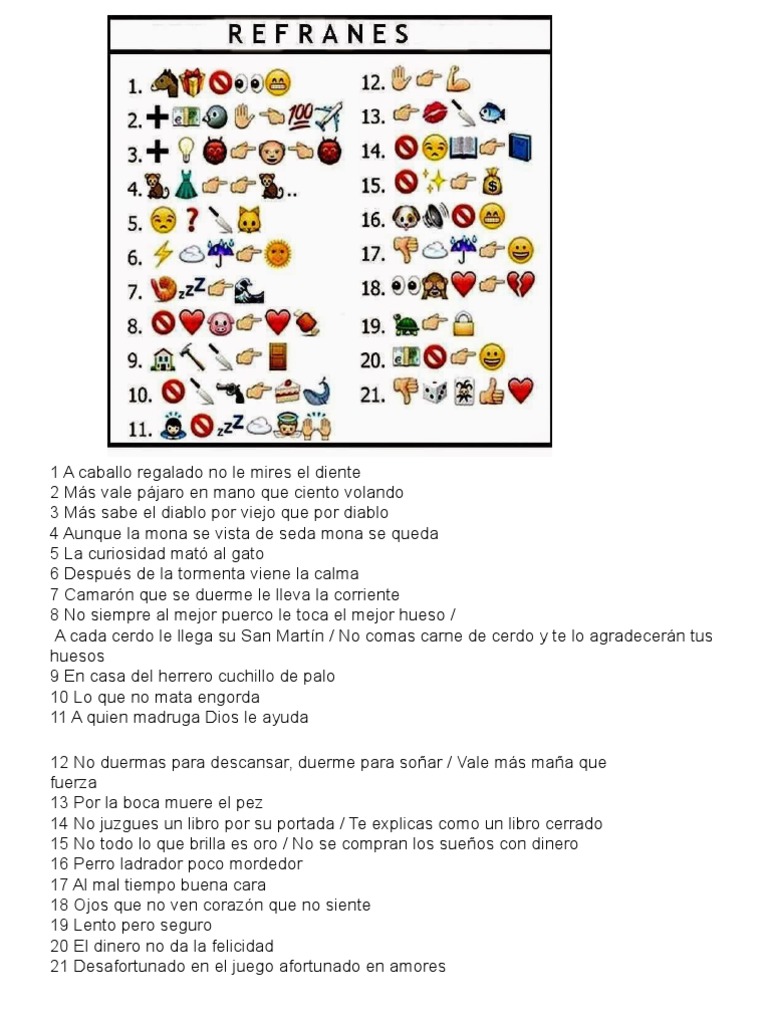 refranes emojis | PDF