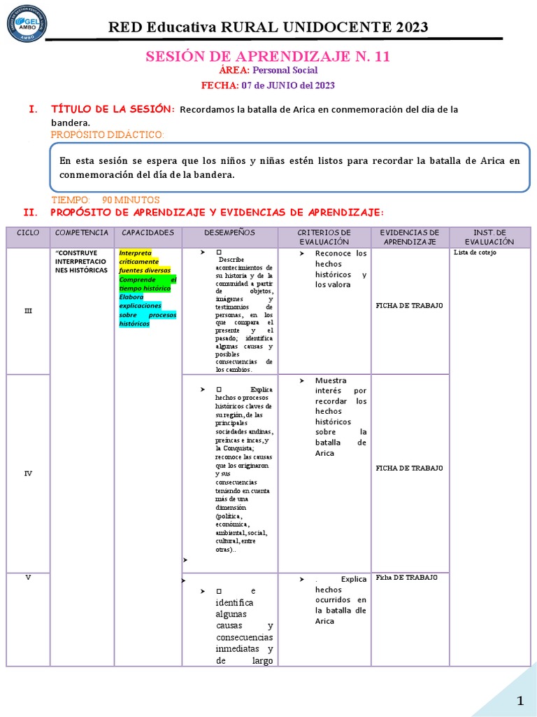 Sesion de Personal Social 07 de Junio | PDF Sesion de Personal Social 07 de Junio | PDF