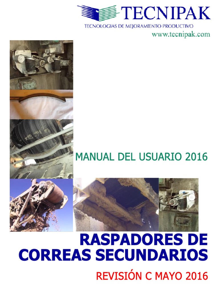 Manual Raspador Secundario 2016 Revc | PDF | Tornillo | Rodamiento (Mecánico)