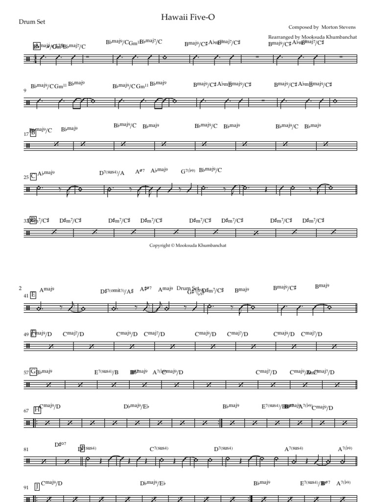 Hawaii-Five-O Drum Set | PDF