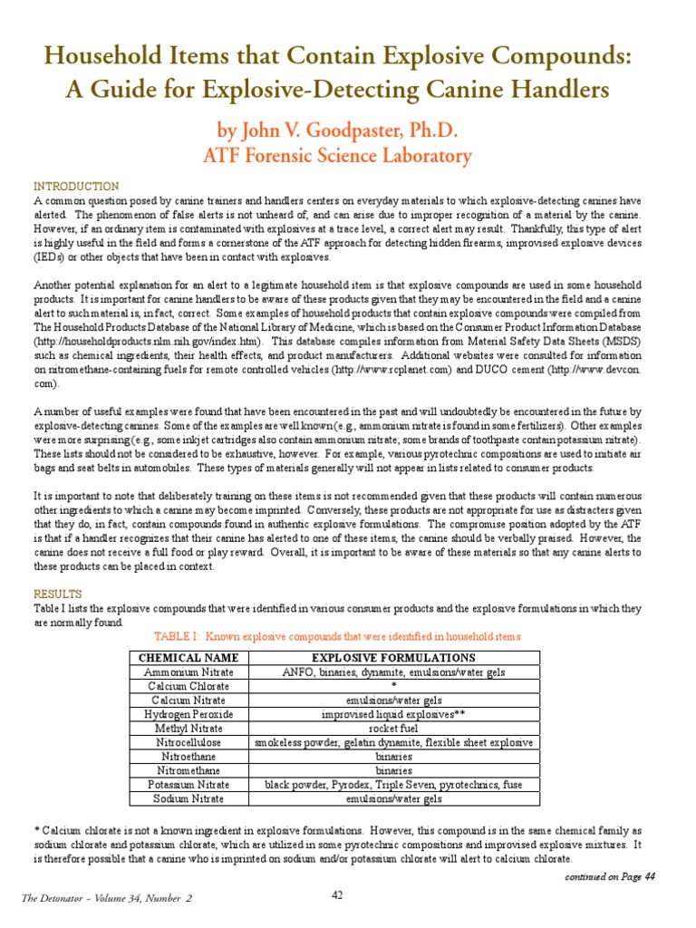Household Products with Explosive Compounds | PDF | Fertilizer | Potassium