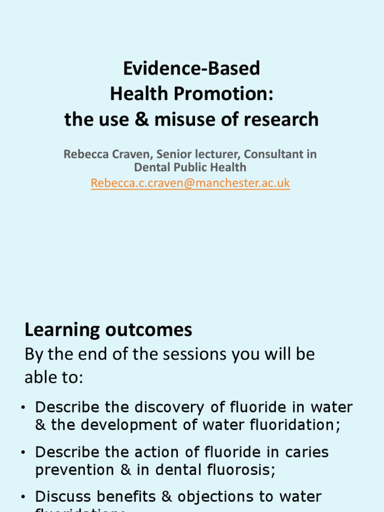 Lecture 13 - Evidence-Based Dentistry | PDF