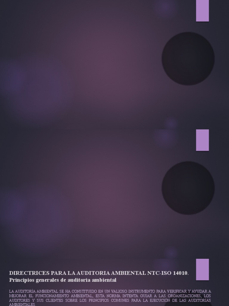 Directrices Para La Auditoria Ambiental Ntc-Iso 14010 | PDF