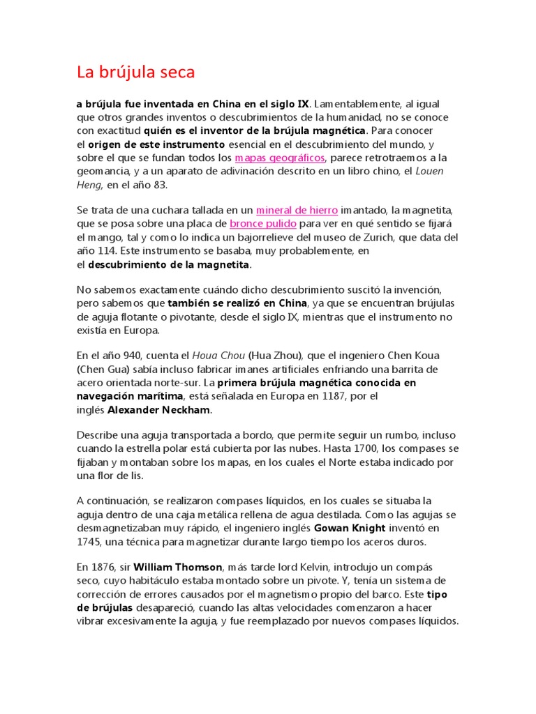 La Brújula Seca | PDF | Brújula | Imán