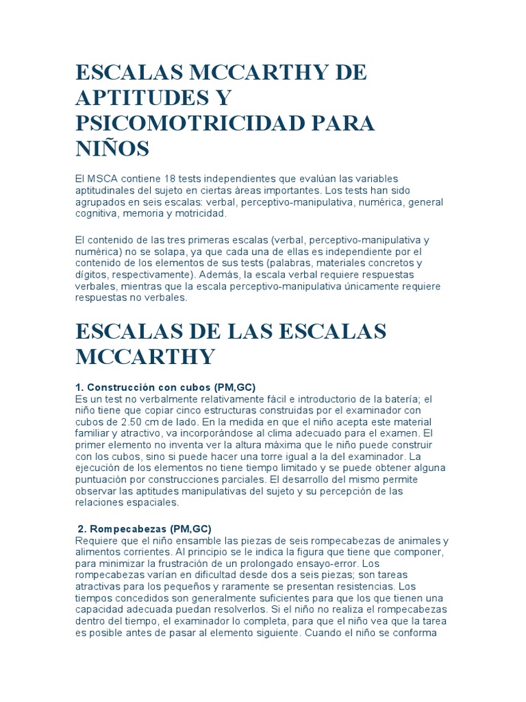 Escala Msca | PDF