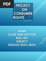 Consumer Rights Project Class 10 | PDF | Consumer Protection | Justice
