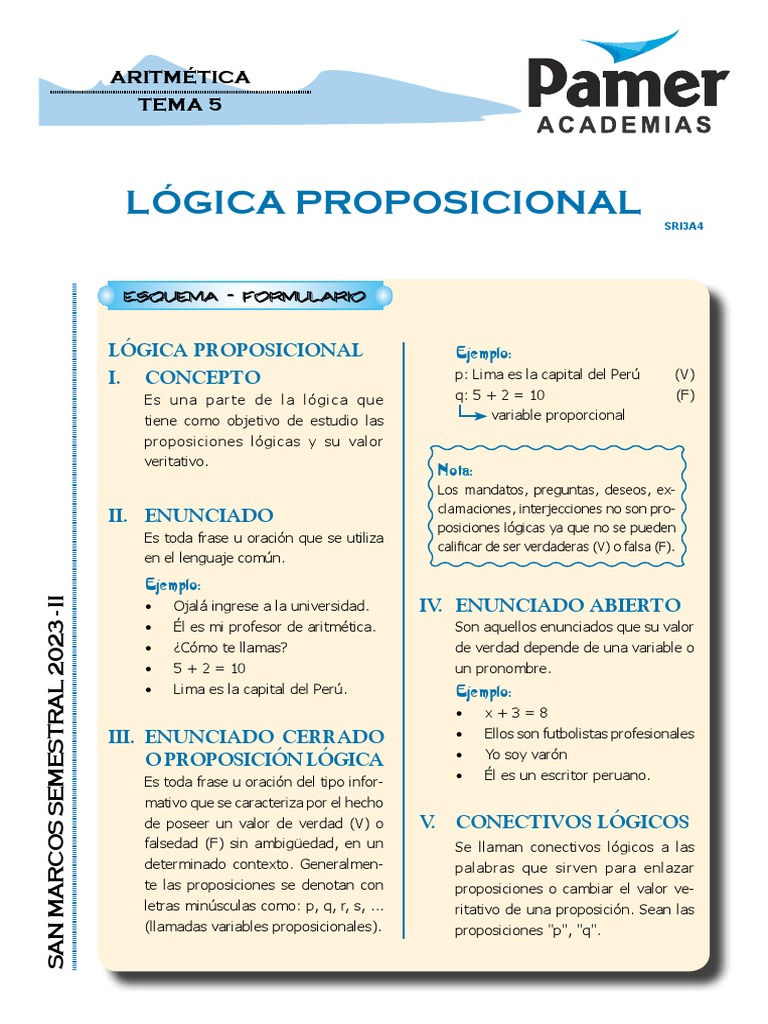 A Sem 5 Lógica Proposicional | PDF
