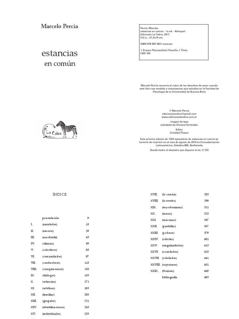 Percia, Marcelo - Estancias en Comun | PDF | Amor | Platón