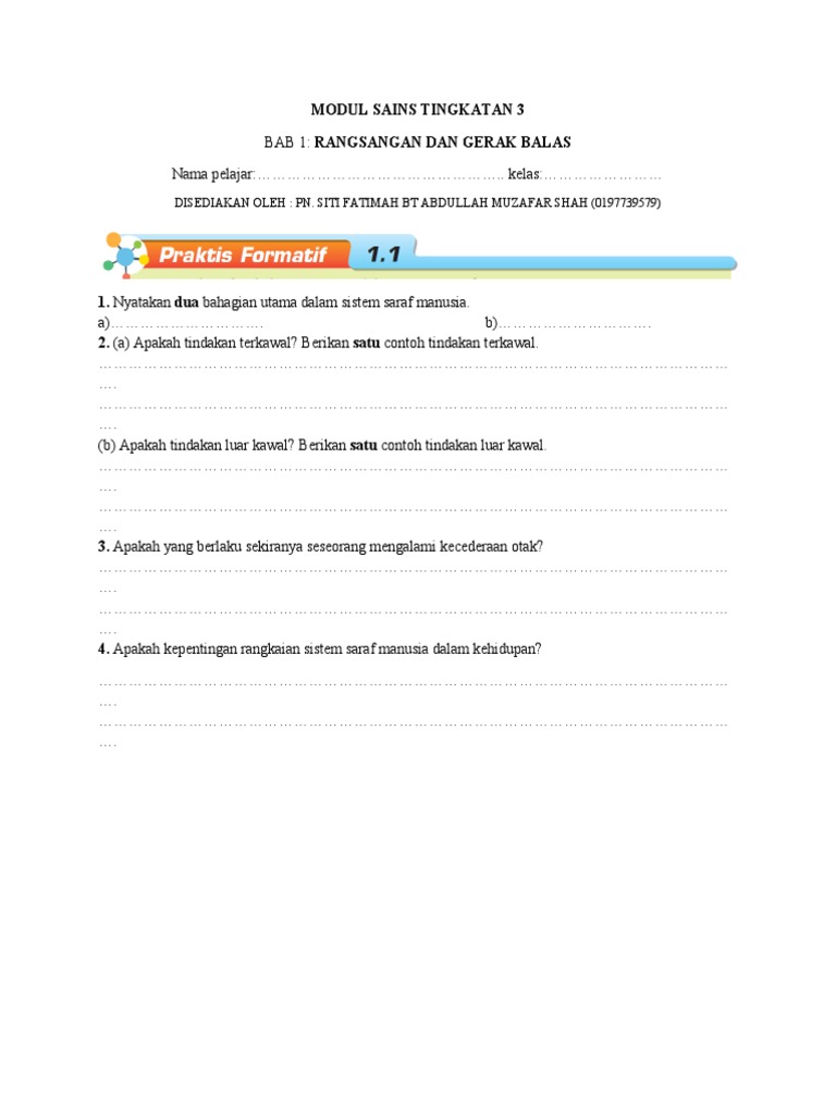 Modul Offline Sains Bab 1 Tingkatan 3 Pdf