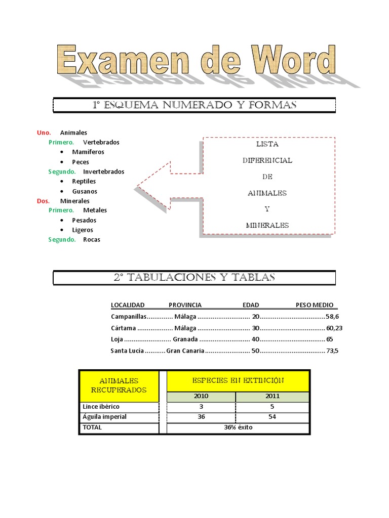 Examen de Repaso de Word | PDF Examen de Repaso de Word | PDF