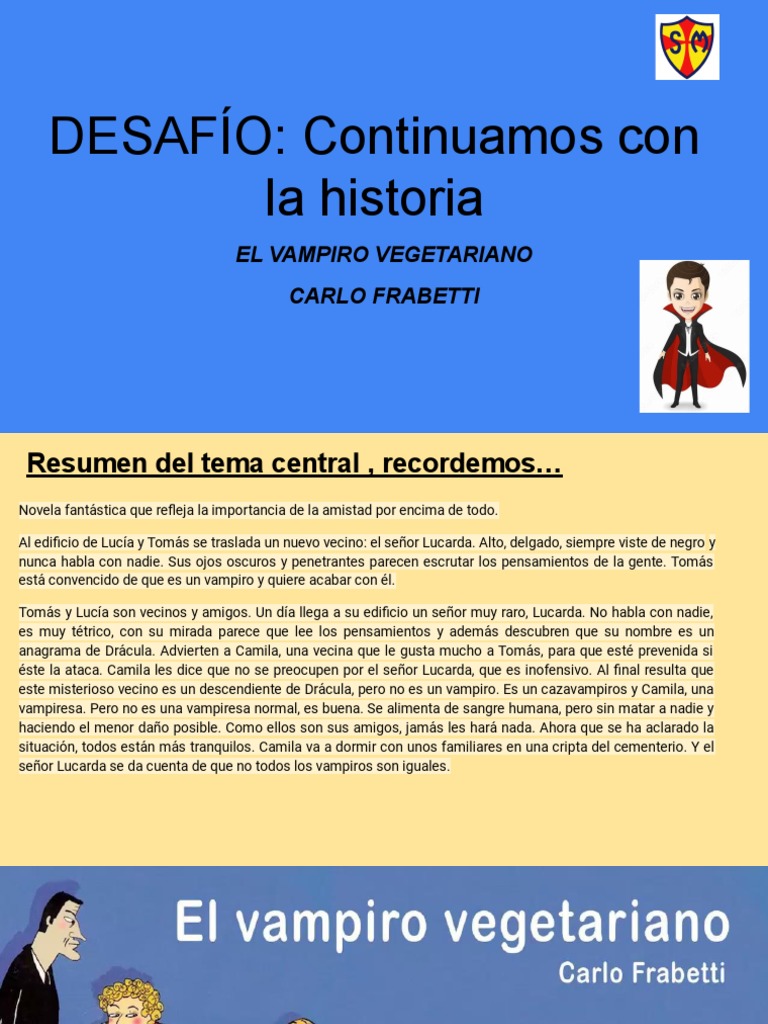 Clase 3, Lectura Complementaria, El Vampiro Vegetariano | PDF